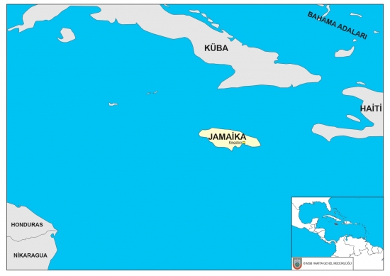 Detaylı Jamaika Haritası - Fiziki ve Siyasi Harita, Şehirler ve Başkent